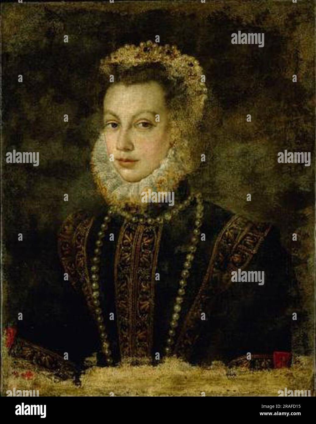 Portrait of Queen Elisabeth of Spain 1599 by Sofonisba Anguissola Stock ...