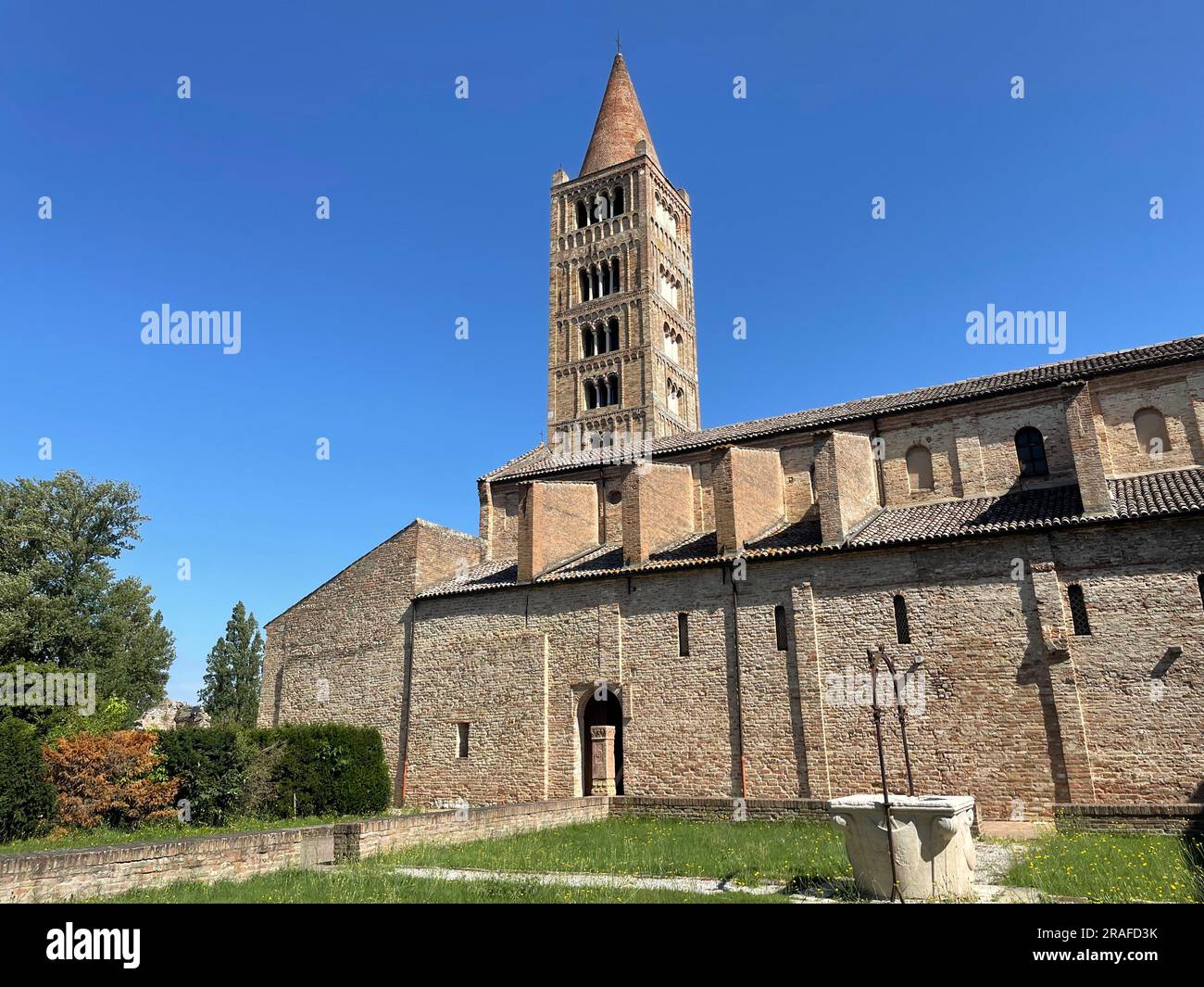 A masterpiece of Romanesque art, Pomposa Abbey, Italy Ferrara Stock ...