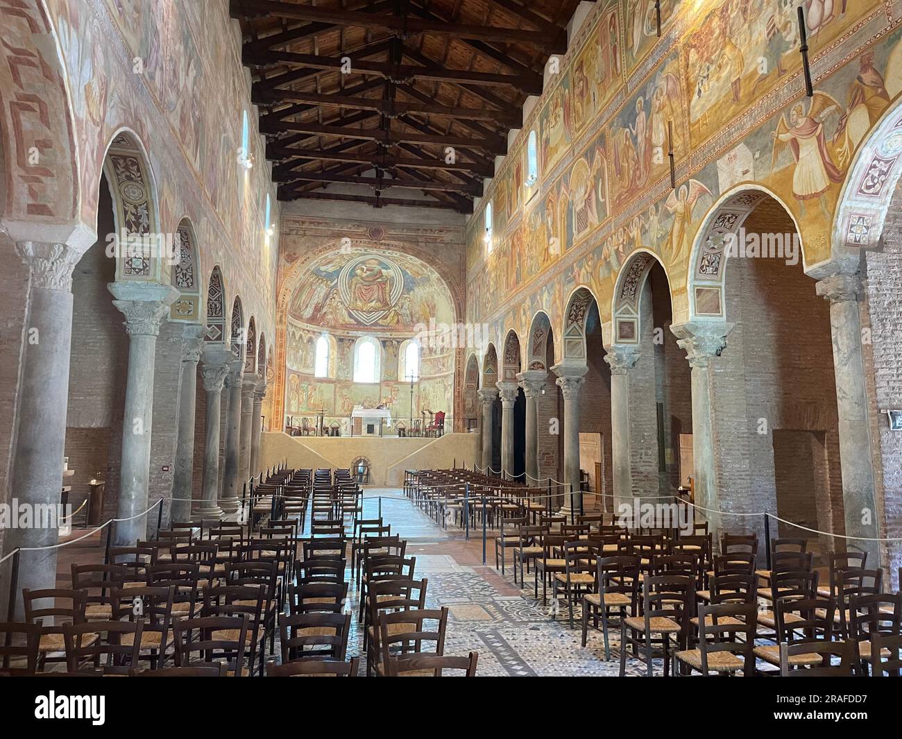 A masterpiece of Romanesque art, Pomposa Abbey, Italy Ferrara Stock ...