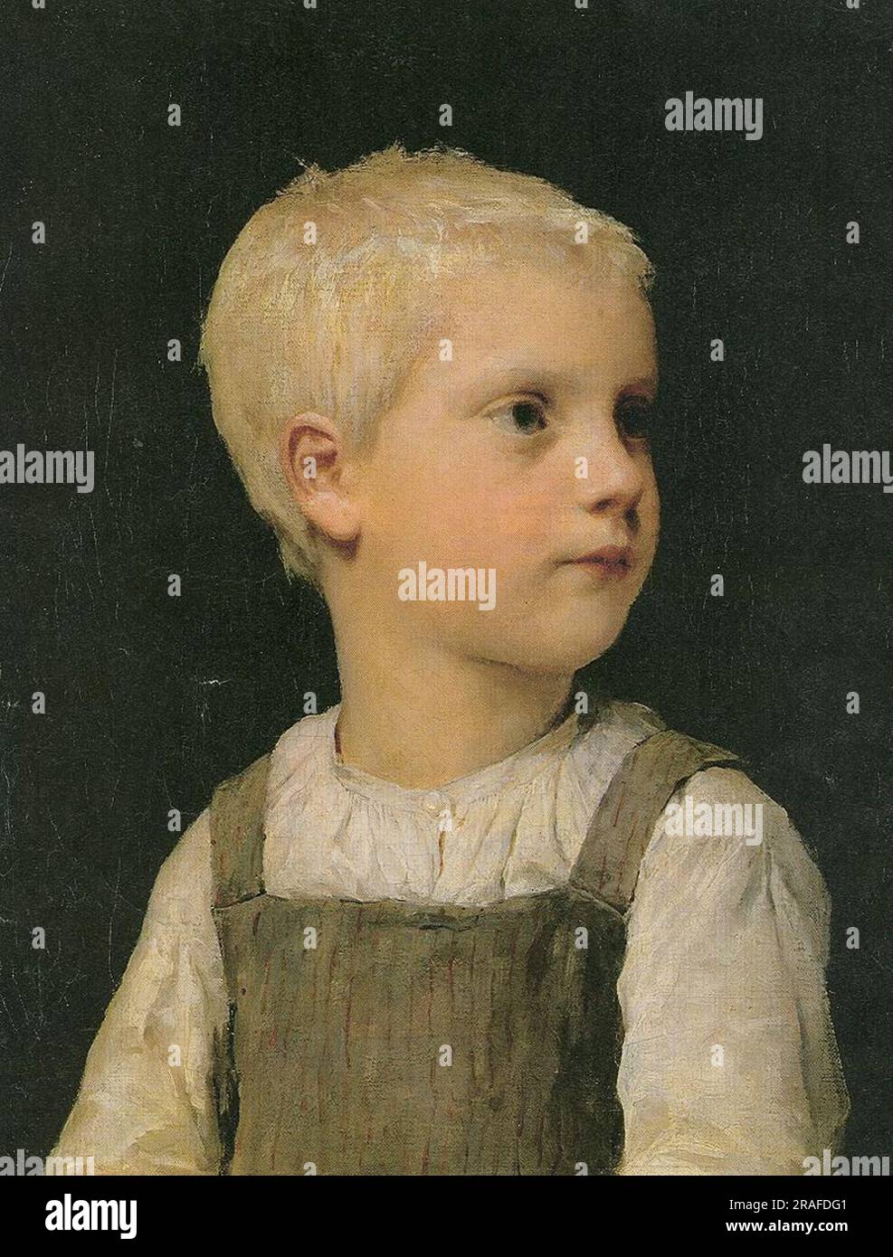 Portrait of a boy (Walter Stucki?) 1891 by Albrecht Anker Stock Photo ...