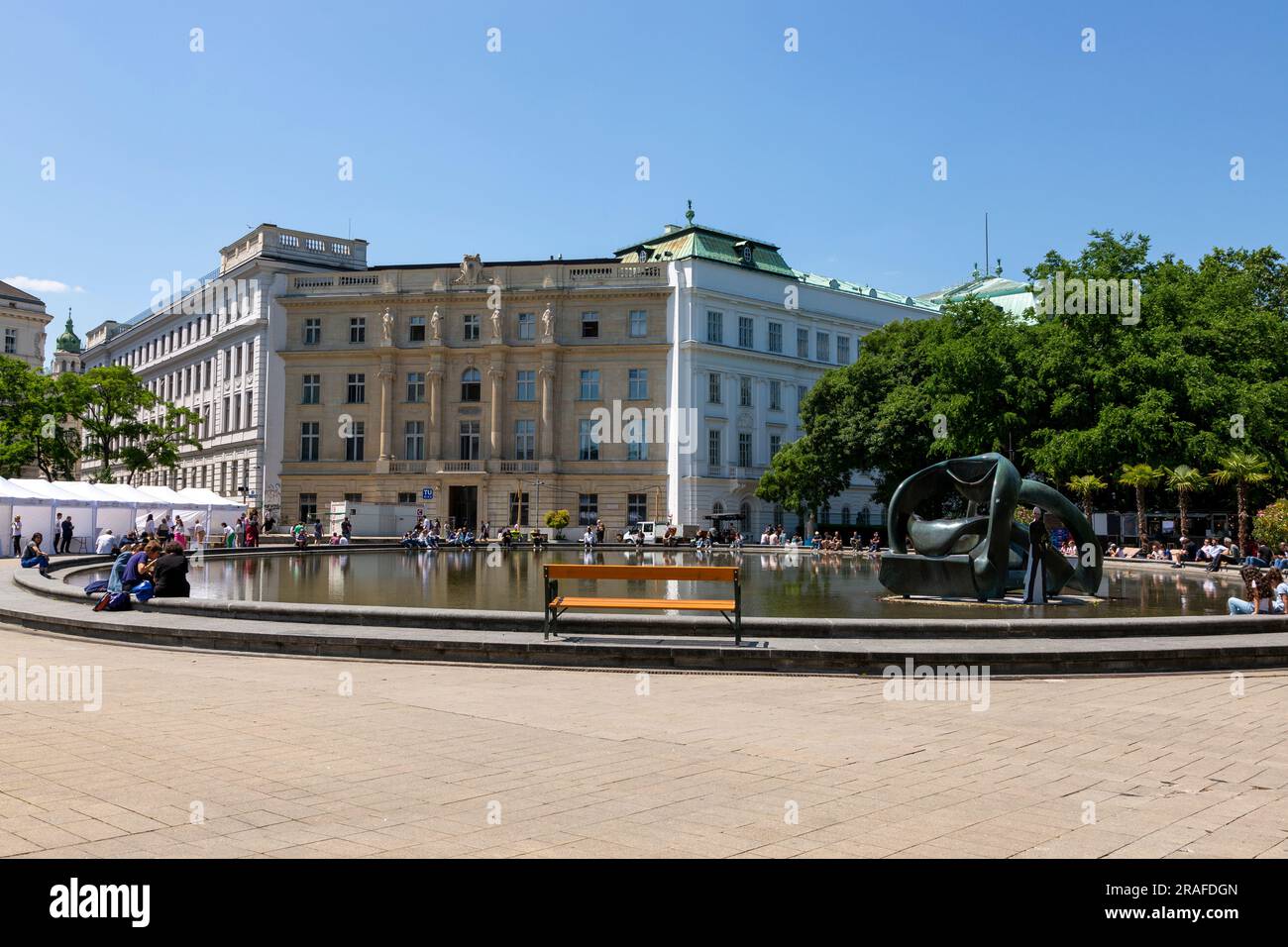 VIENNA, AUSTRIA - JUNE 13, 2023: Henry Moore Hill Arches sculpture on ...