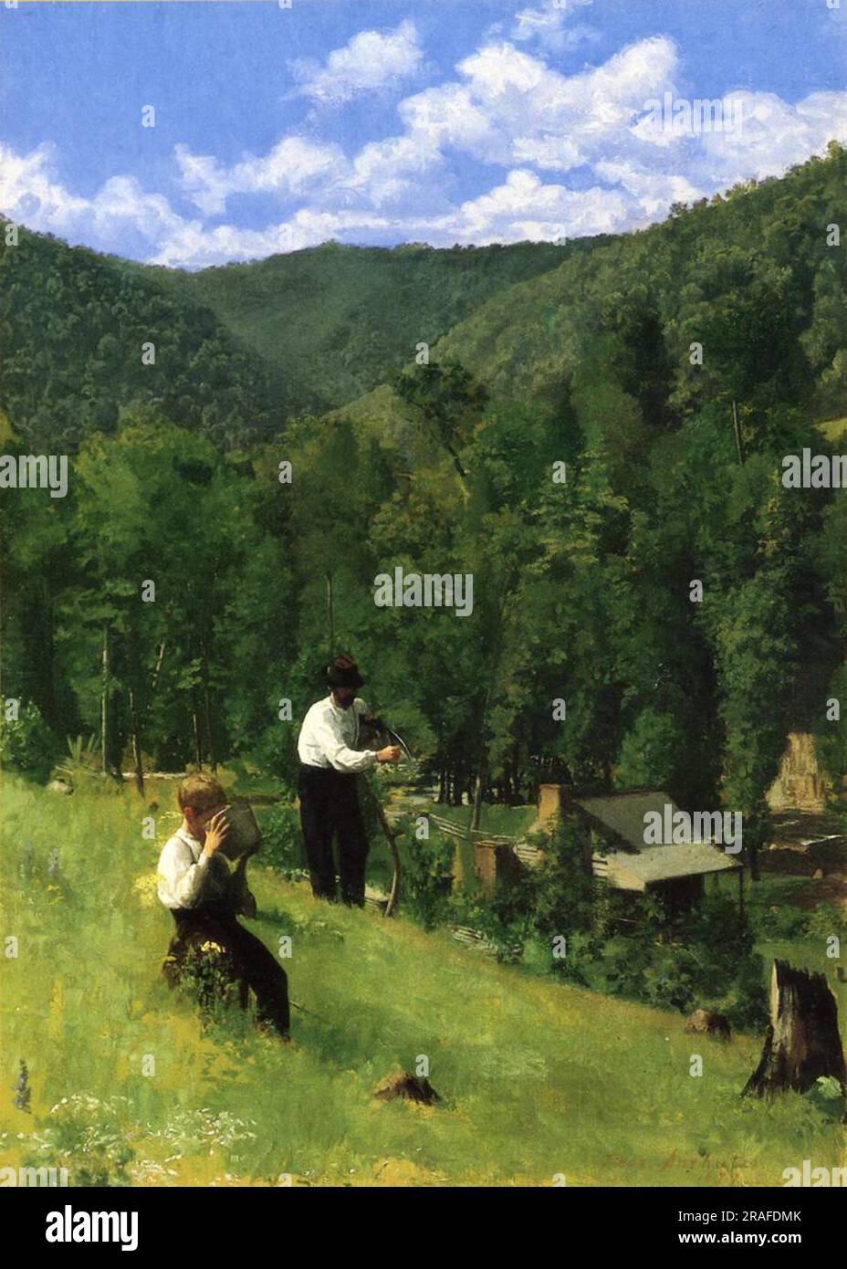 The Farmer and His Son at Harvesting 1879 by Thomas Pollock Anshutz ...