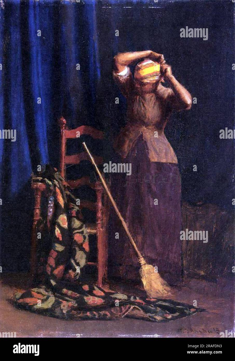 The Chore 1900 by Thomas Pollock Anshutz Stock Photo - Alamy