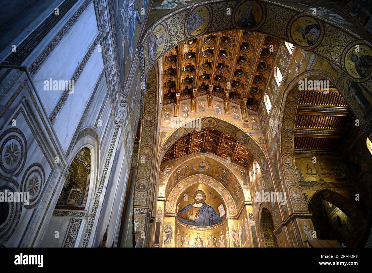 Central nave with Christ Pantocrator who dominates the interior from ...