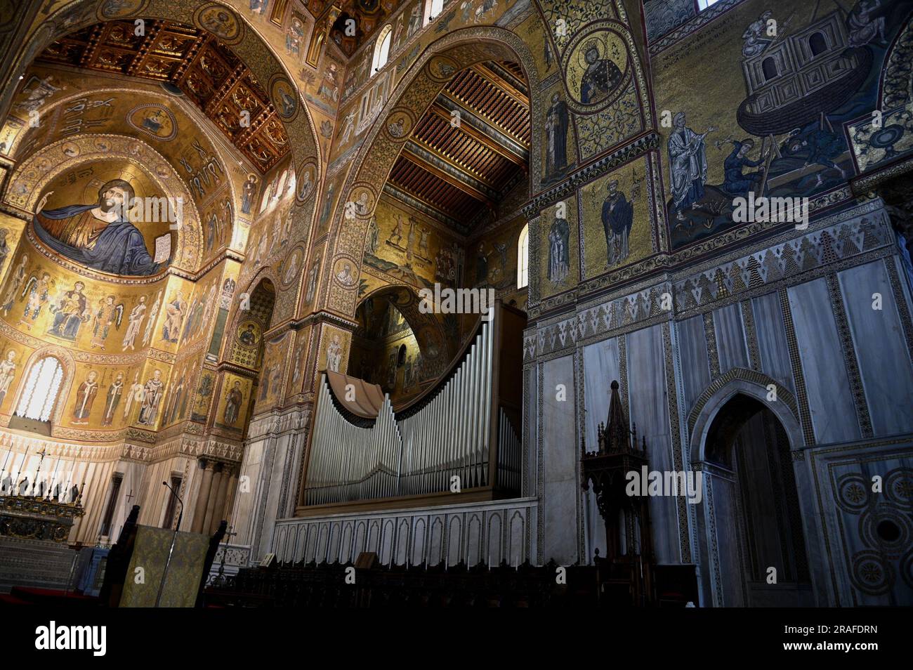 Central nave with Christ Pantocrator who dominates the interior from ...
