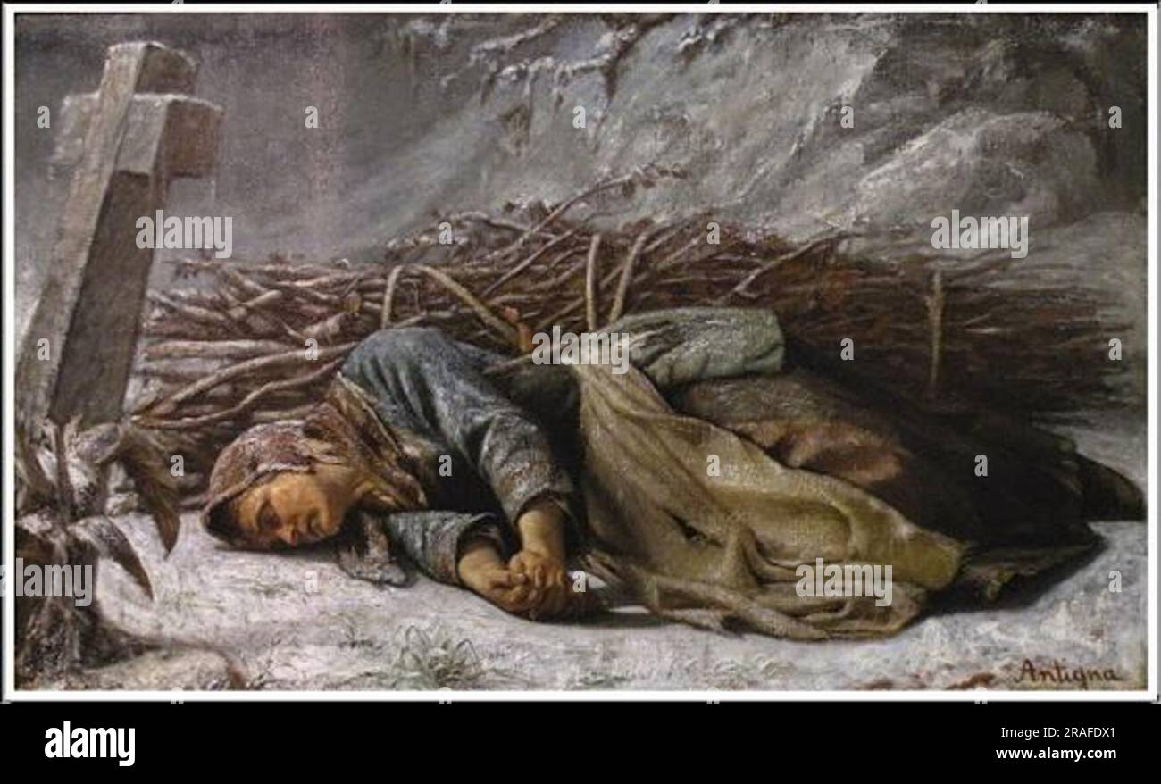 The Poor Woman 1857 by Alexandre Antigna Stock Photo - Alamy