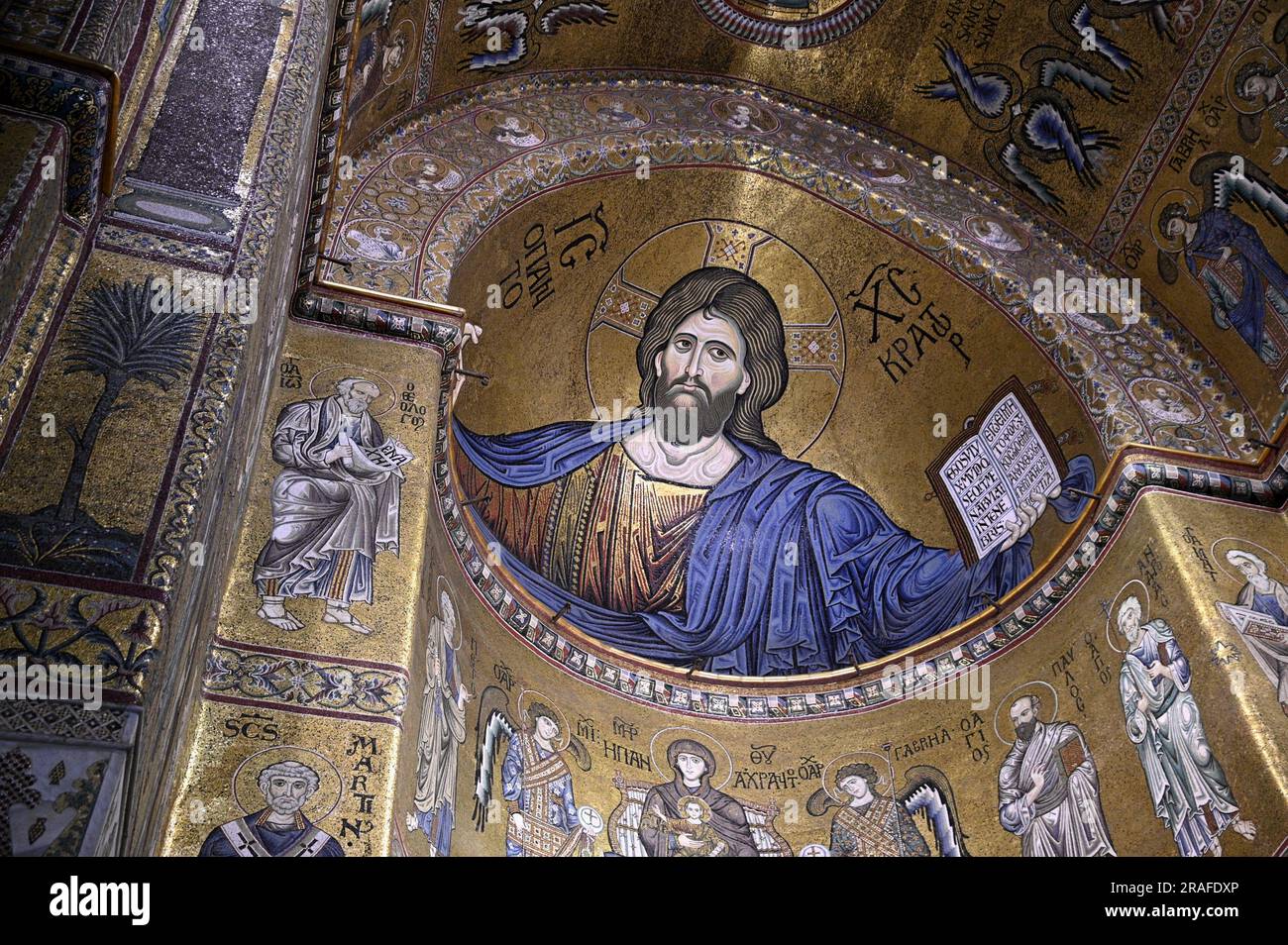 Central nave with Christ Pantocrator who dominates the interior from ...