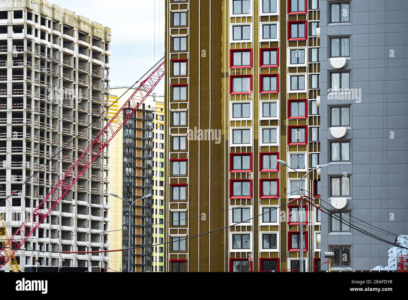 Russia, Moscow. Construction of residential buildings Stock Photo - Alamy