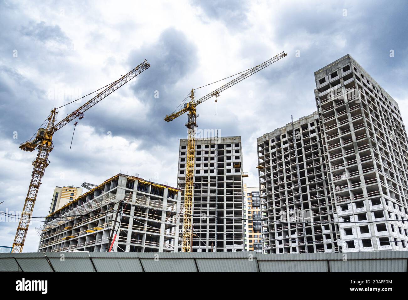 Russia, Moscow. Construction of residential buildings Stock Photo - Alamy