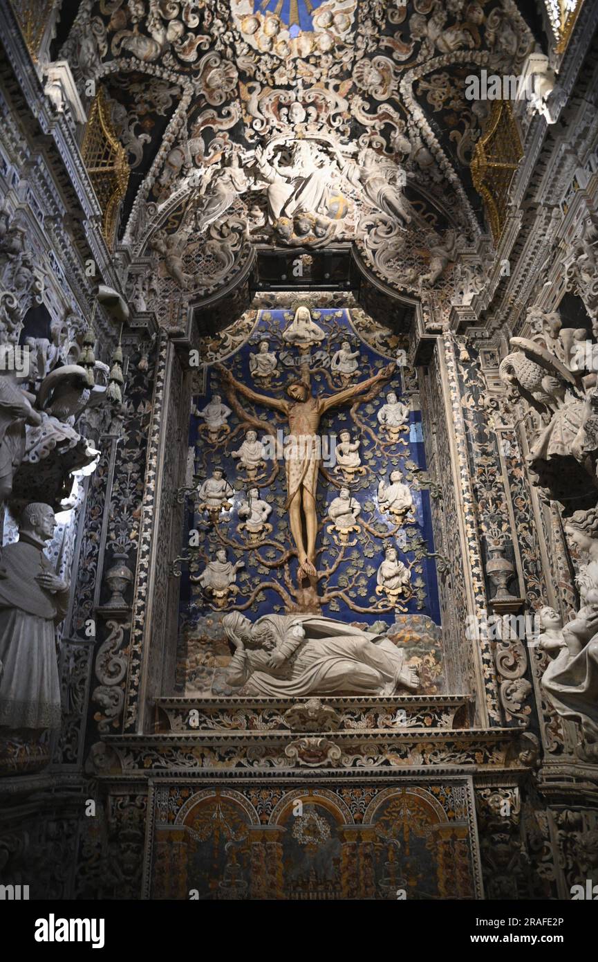 The Crucifix at the Cappella del Santissimo Crocifisso nailed to the ...