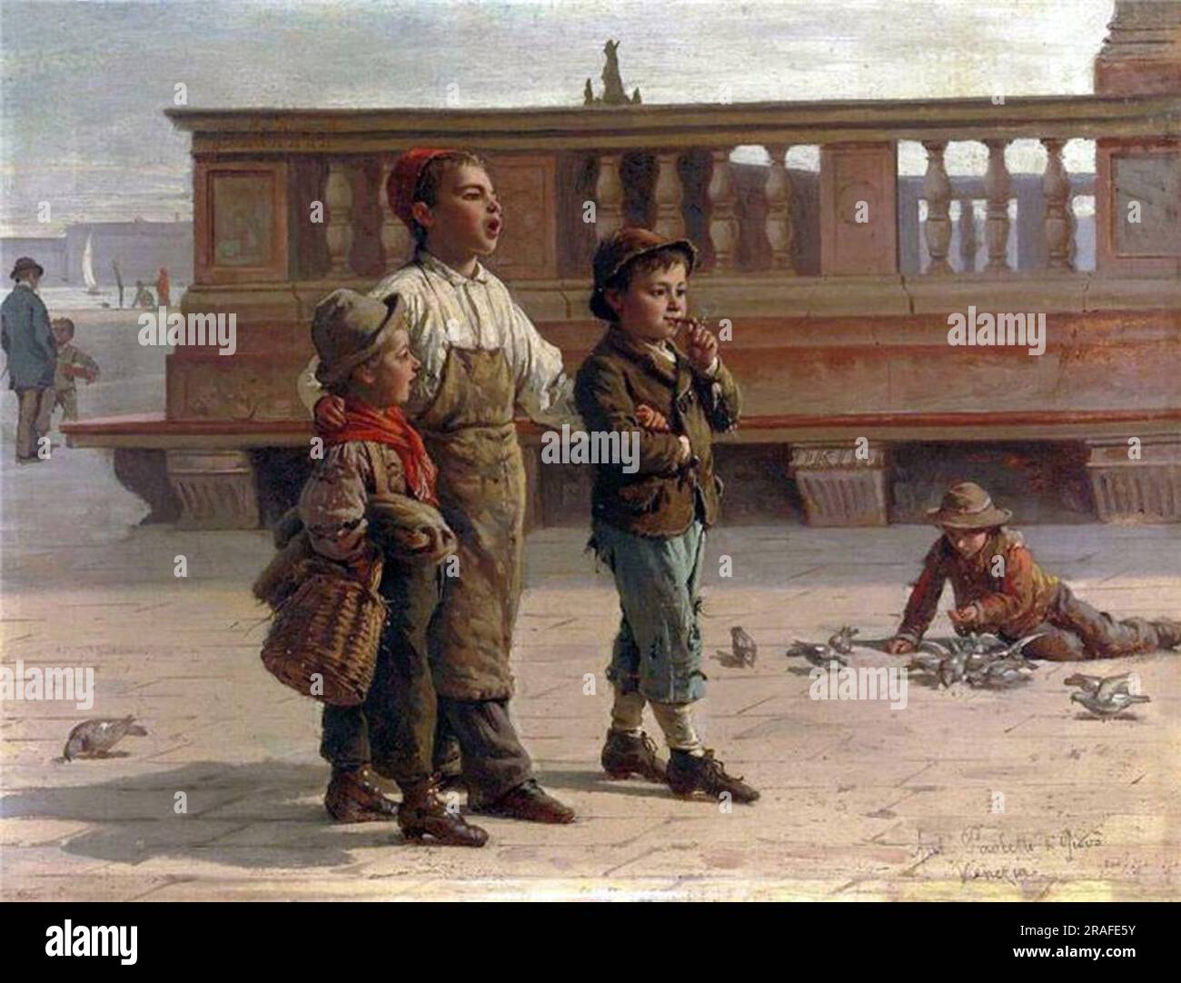 Scene with children Stock Photo - Alamy