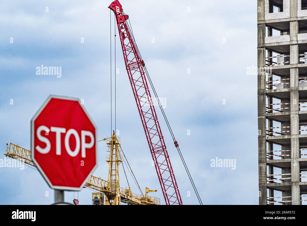 Russia, Moscow. Construction of residential buildings Stock Photo - Alamy