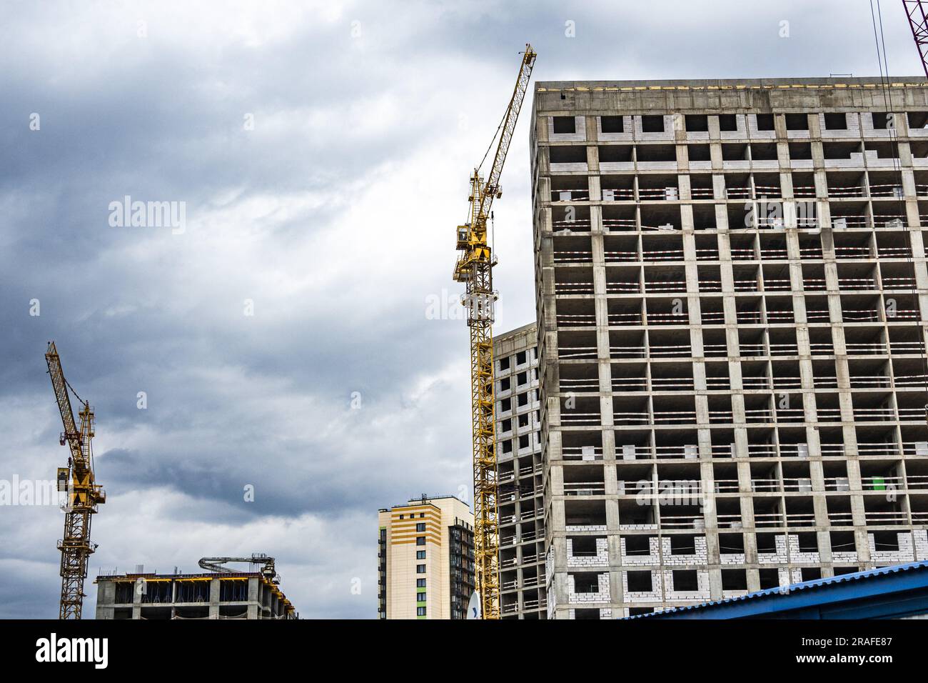 Russia, Moscow. Construction of residential buildings Stock Photo - Alamy