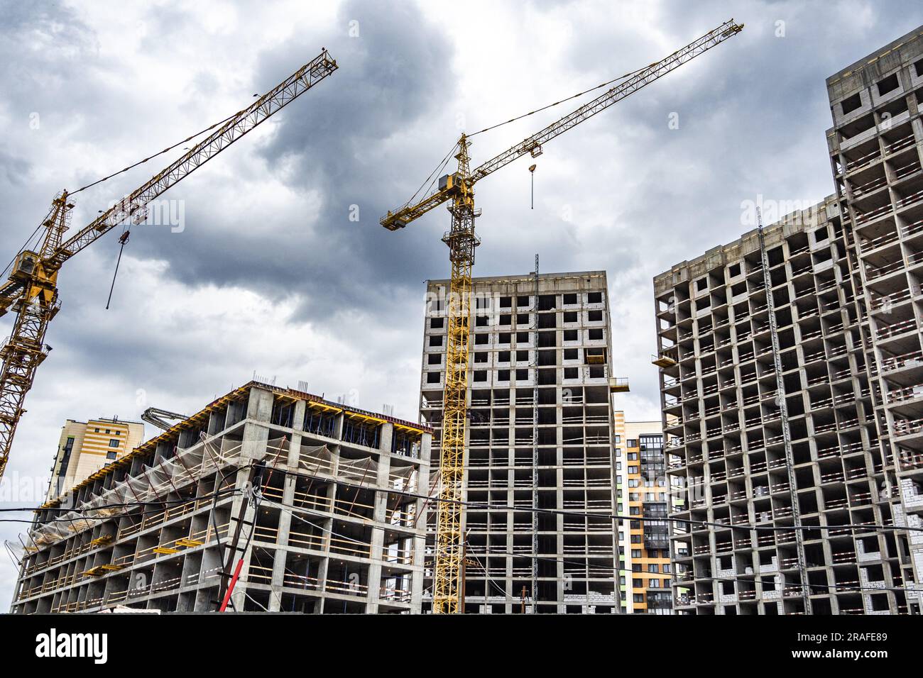 Russia, Moscow. Construction of residential buildings Stock Photo - Alamy