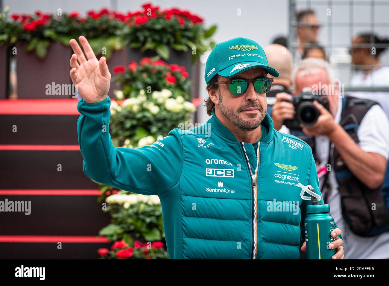 Aston Martin Aramco Cognizant F1 Team's Spanish driver Fernando Alonso ...