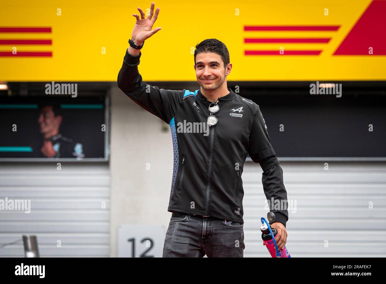 BWT Alpine F1 Team's French driver Esteban Ocon seen during the drivers ...