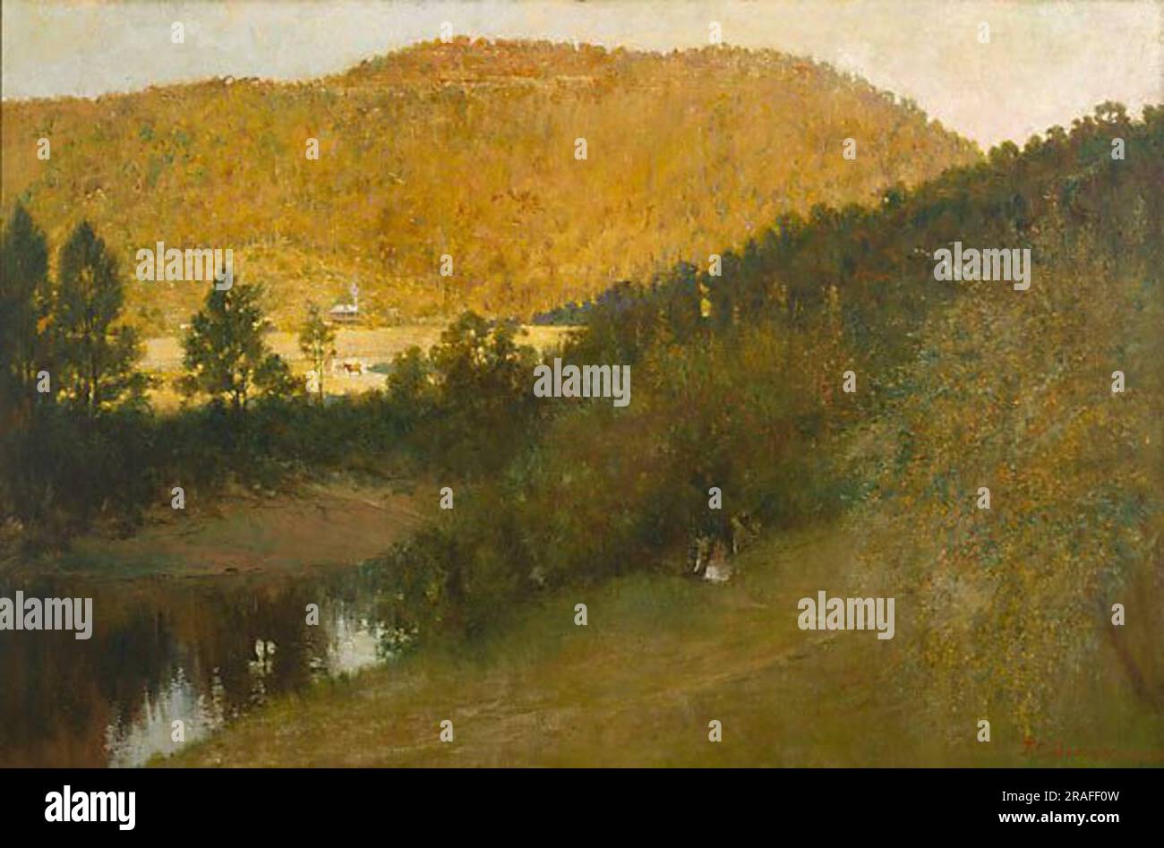 The everlasting hills 1904 by Julian Ashton Stock Photo - Alamy