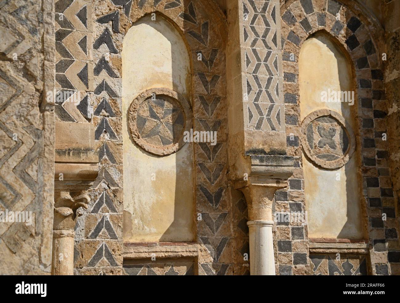 Romanesque architectural detail with Arabesque influence on the ...