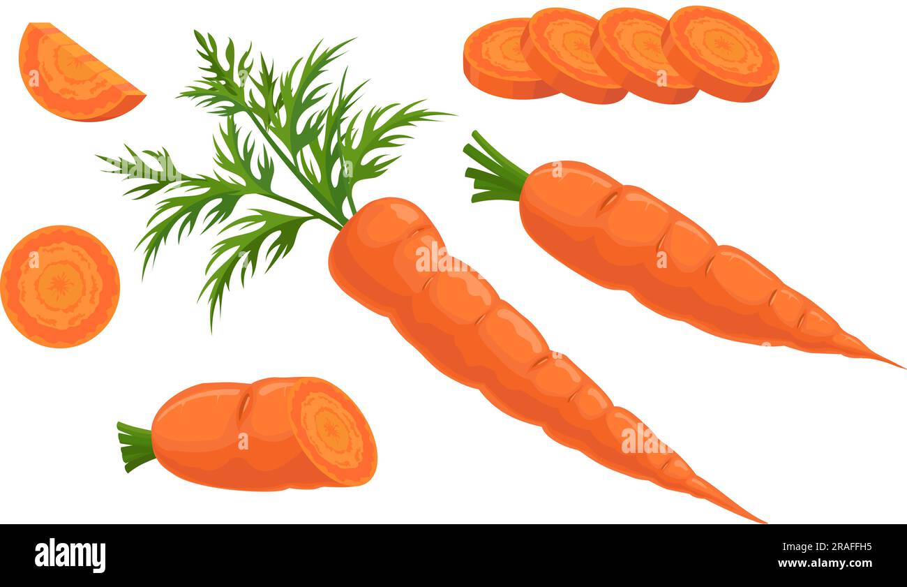 Carrot cartoon vegetables set Stock Vector Image & Art - Alamy