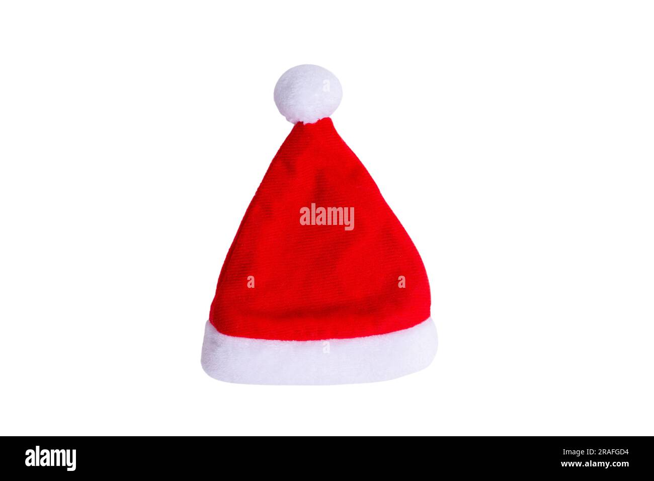Santa Claus red cap isolated on white background Stock Photo - Alamy