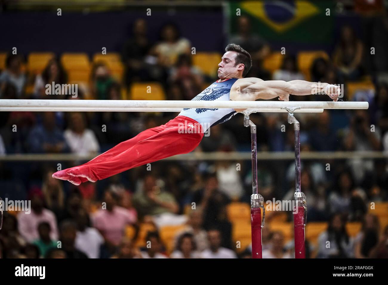 November 3, 2018: Samuel Mikulak of Â United States during Parallel Bar ...