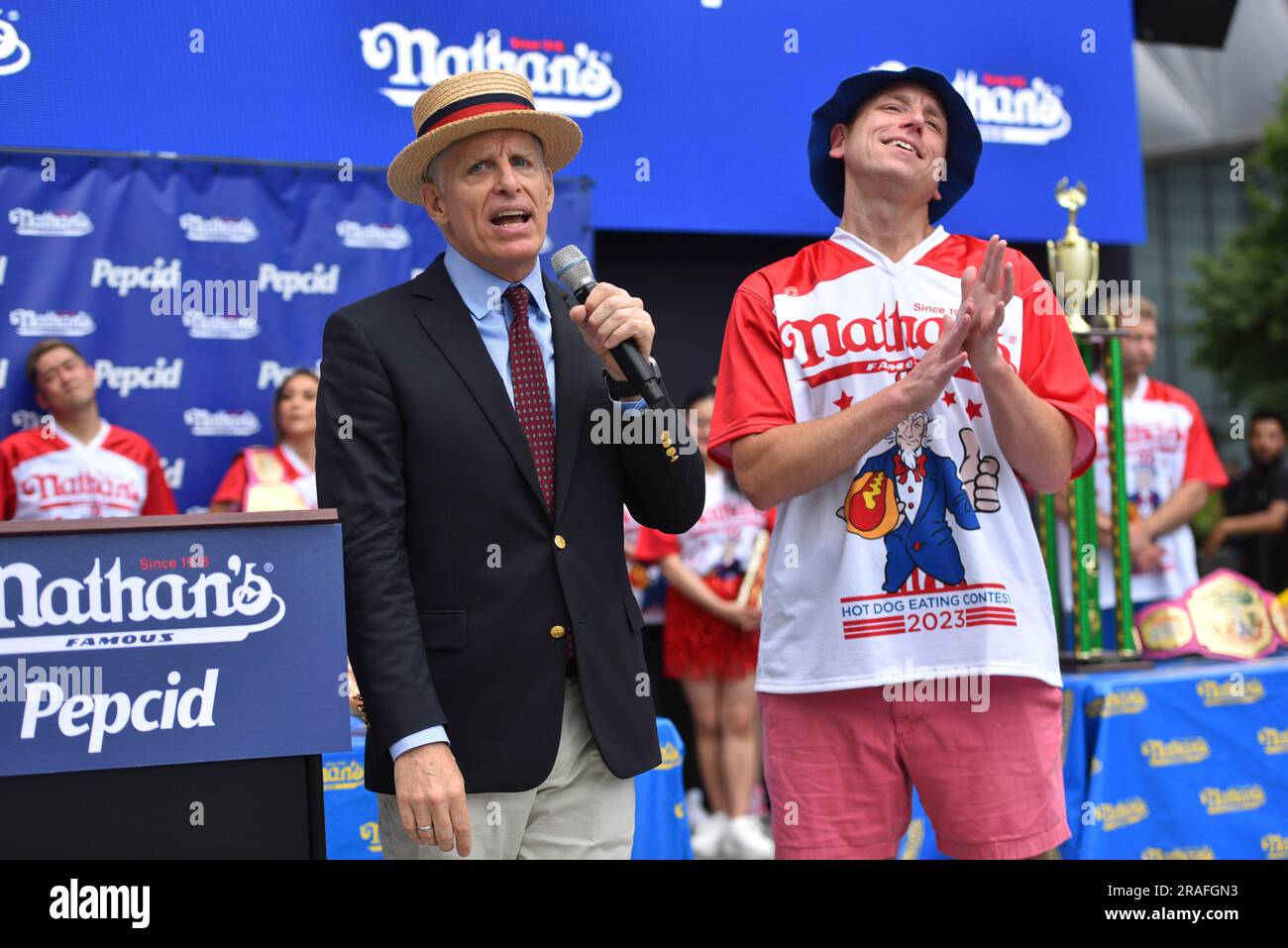 Photo by: NDZ/STAR MAX/IPx 2023 7/3/23 George Shea and competitive ...