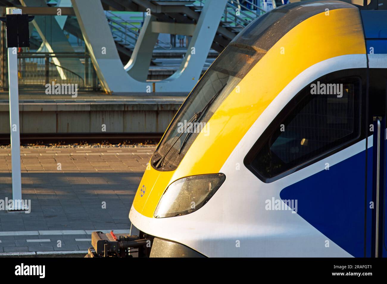 Arnhem, Netherlands - June 11, 2023: Closeup of the front of a NS ...