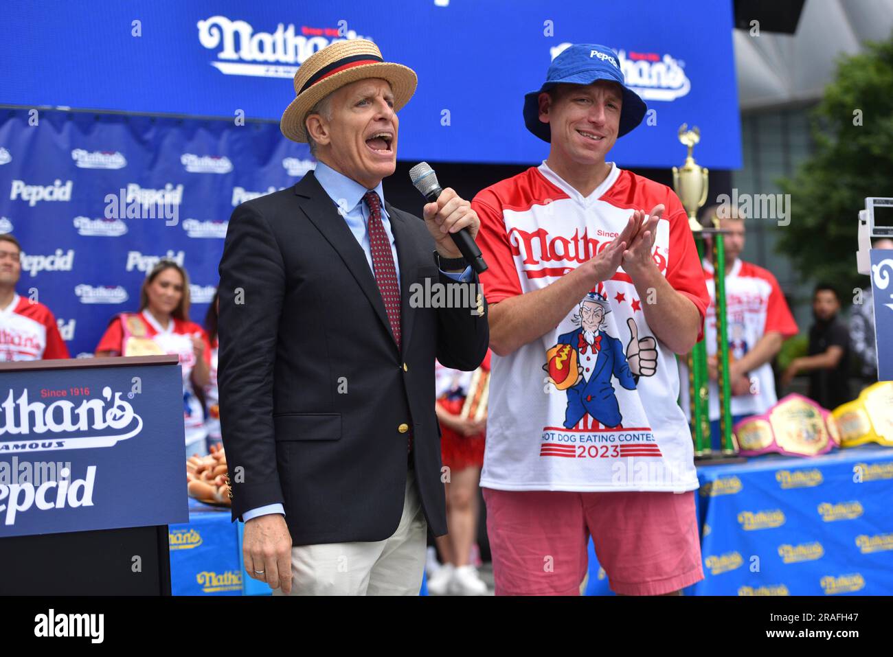 Photo by: NDZ/STAR MAX/IPx 2023 7/3/23 George Shea and competitive ...