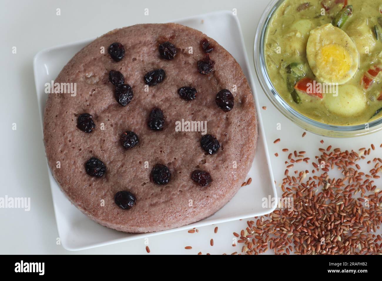Navara rice vattayappam. Steamed rice cake made with a fermented batter ...