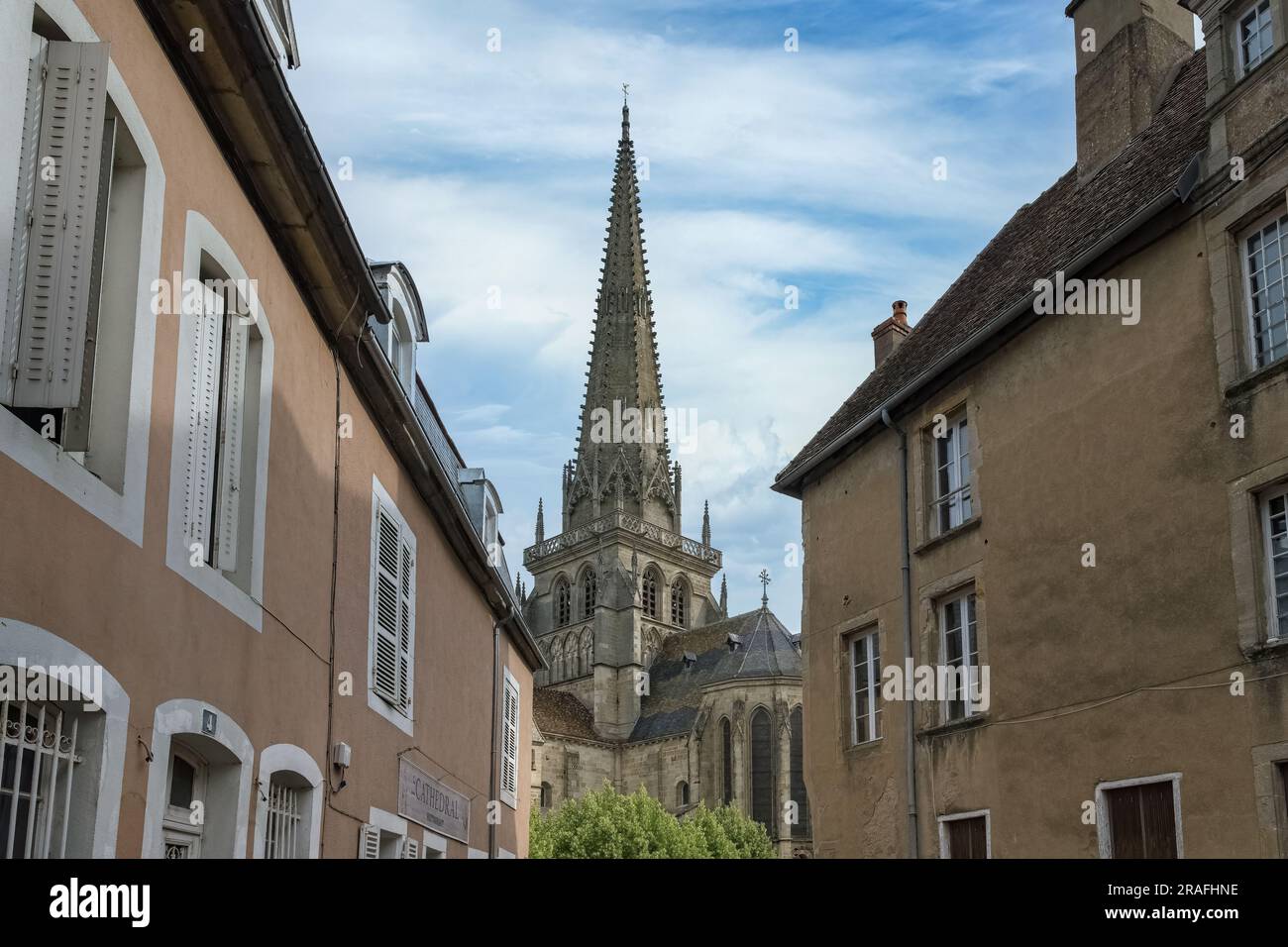 Autun, ancient city in Burgundy, the Saint-Lazare cathedral in the ...
