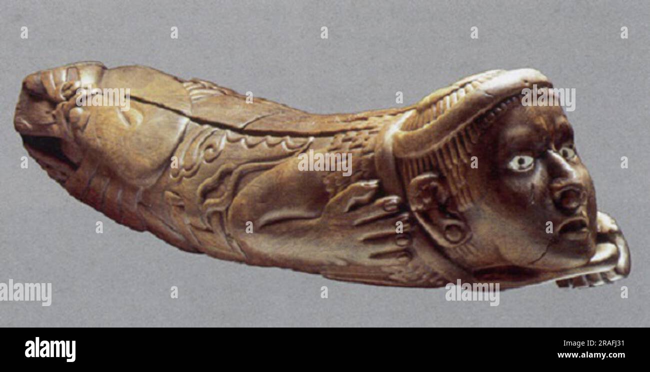 Warrior's Teponaztli 1500 by Aztec Art Stock Photo - Alamy
