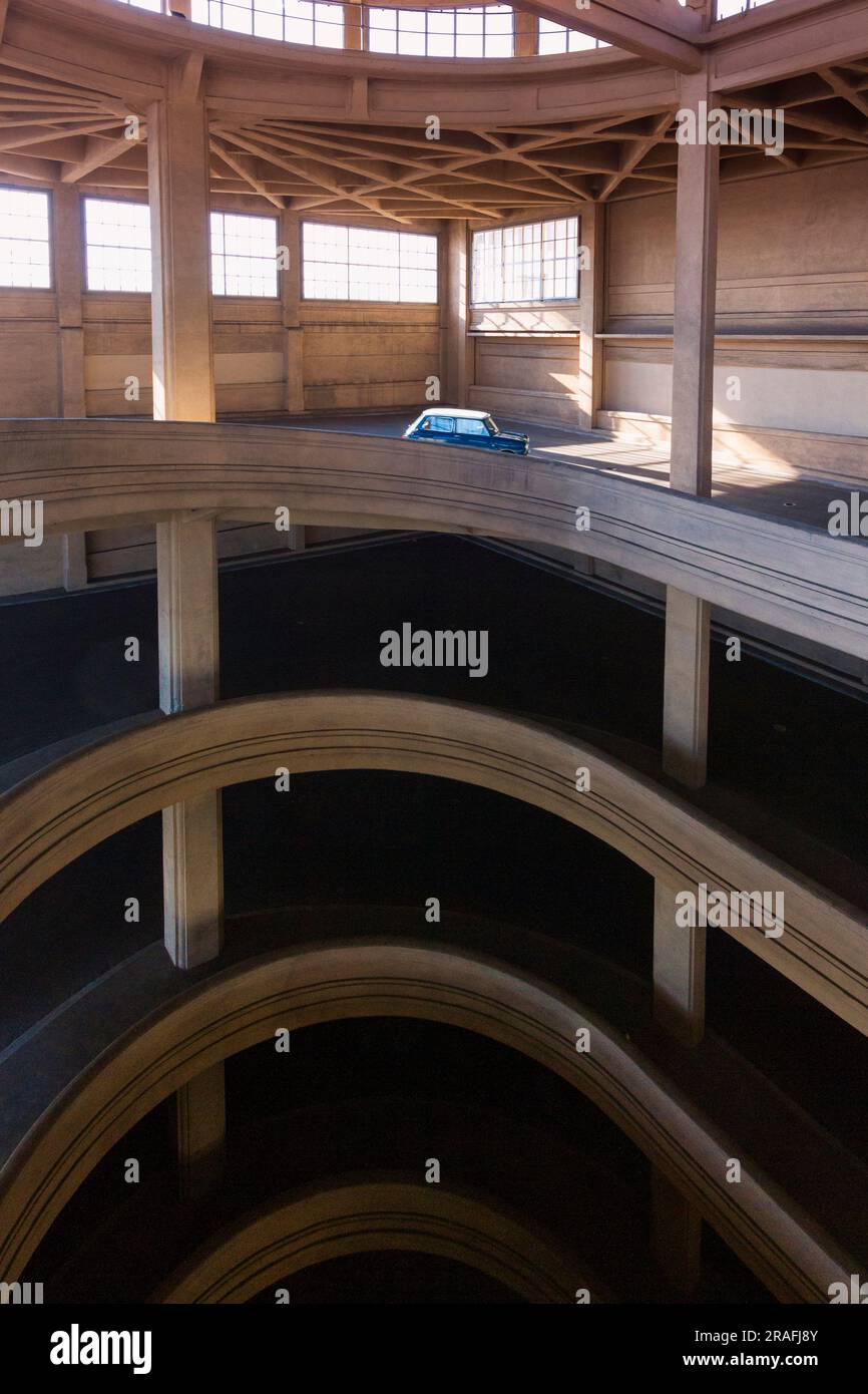 Mini Austin Cooper on the helix access ramp of Lingotto building in ...