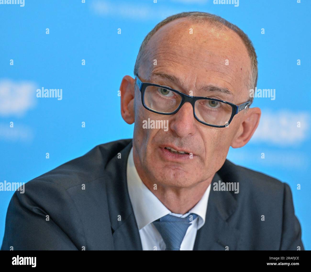 Schwarzheide, Germany. 29th June, 2023. Peter Schuhmacher, Head of BASF ...