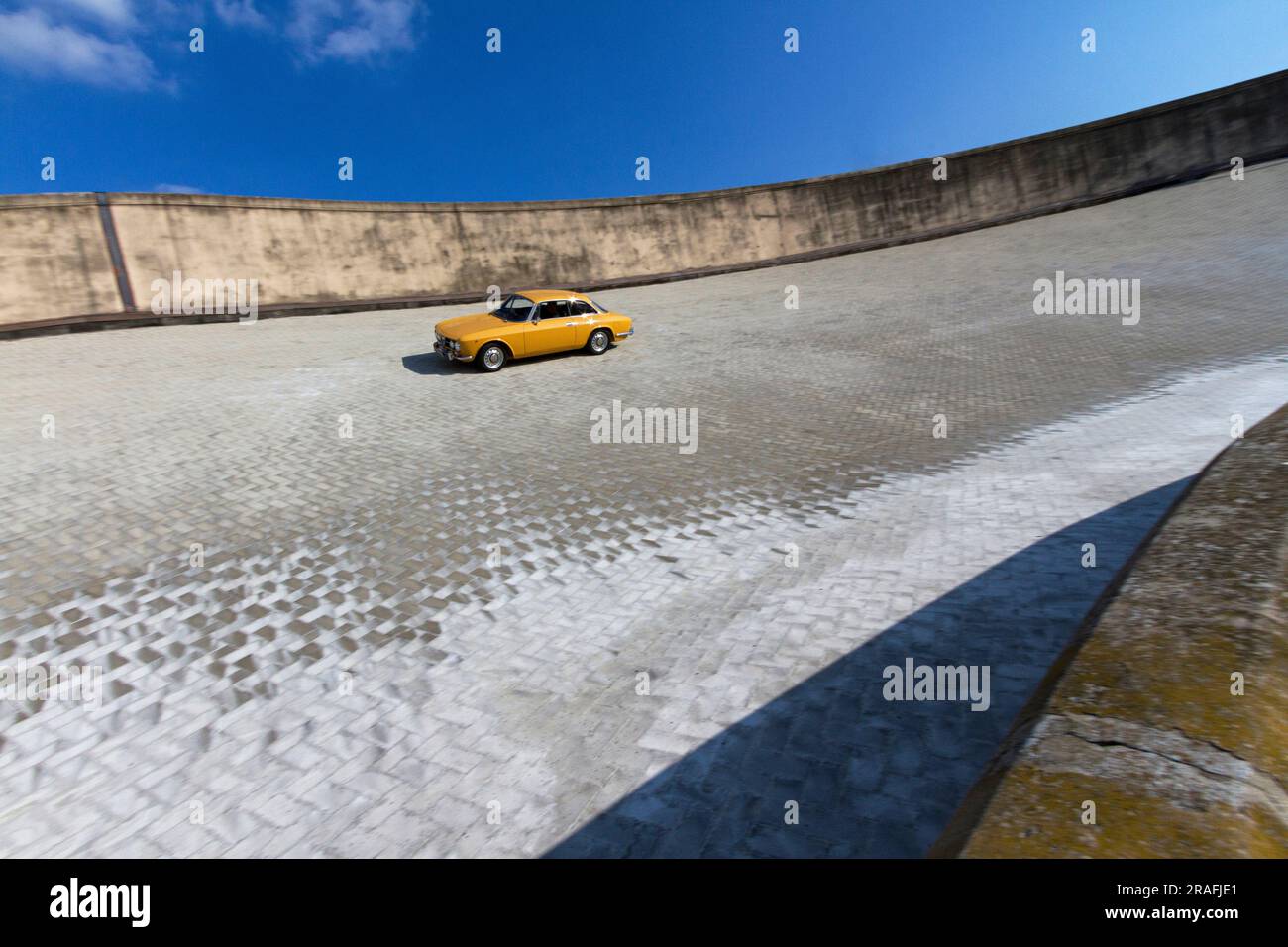 Alfa Romeo 1750 on Lingotto rooftop test track, Torino, Italy Stock ...