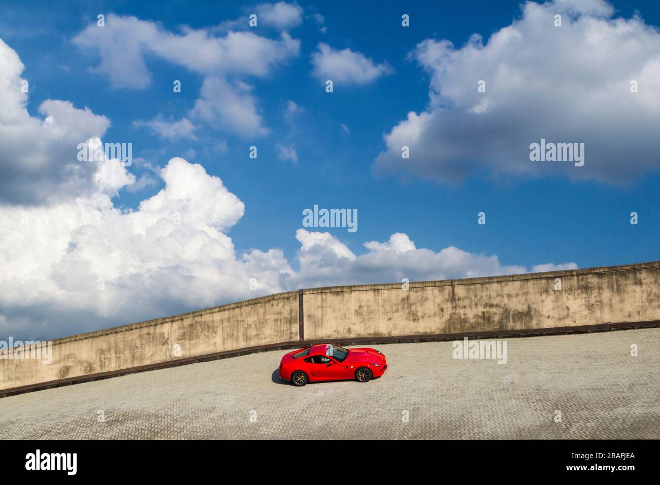 Ferrari 599 GTB on Lingotto rooftop test track, Torino, Italy Stock ...