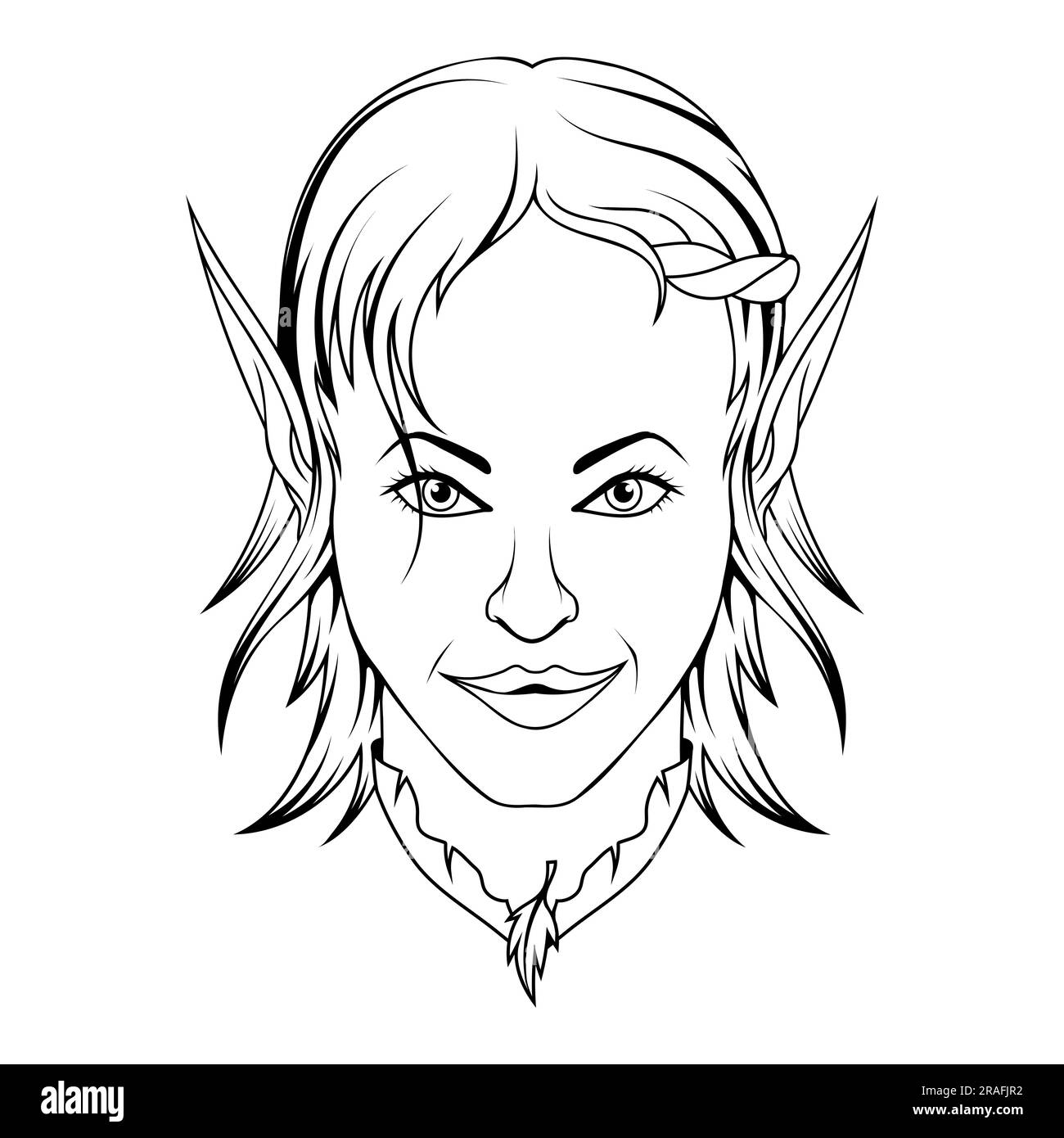 Silver hair model Stock Vector Images - Alamy