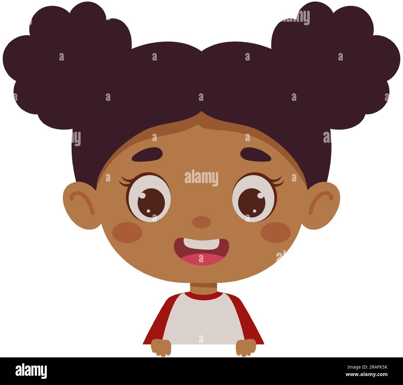 Cute little kid girl. Template for children design. Cartoon schoolgirl ...