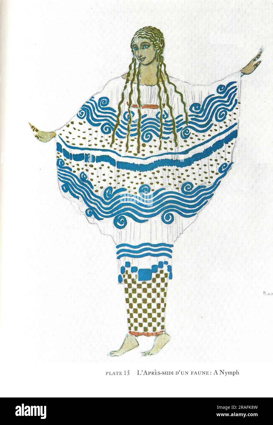 L'apres midi d'un faune, another nymph 1912 by Leon Bakst Stock Photo ...