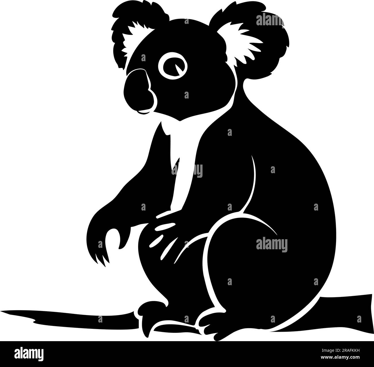 Koala on branch Stock Vector Images - Alamy