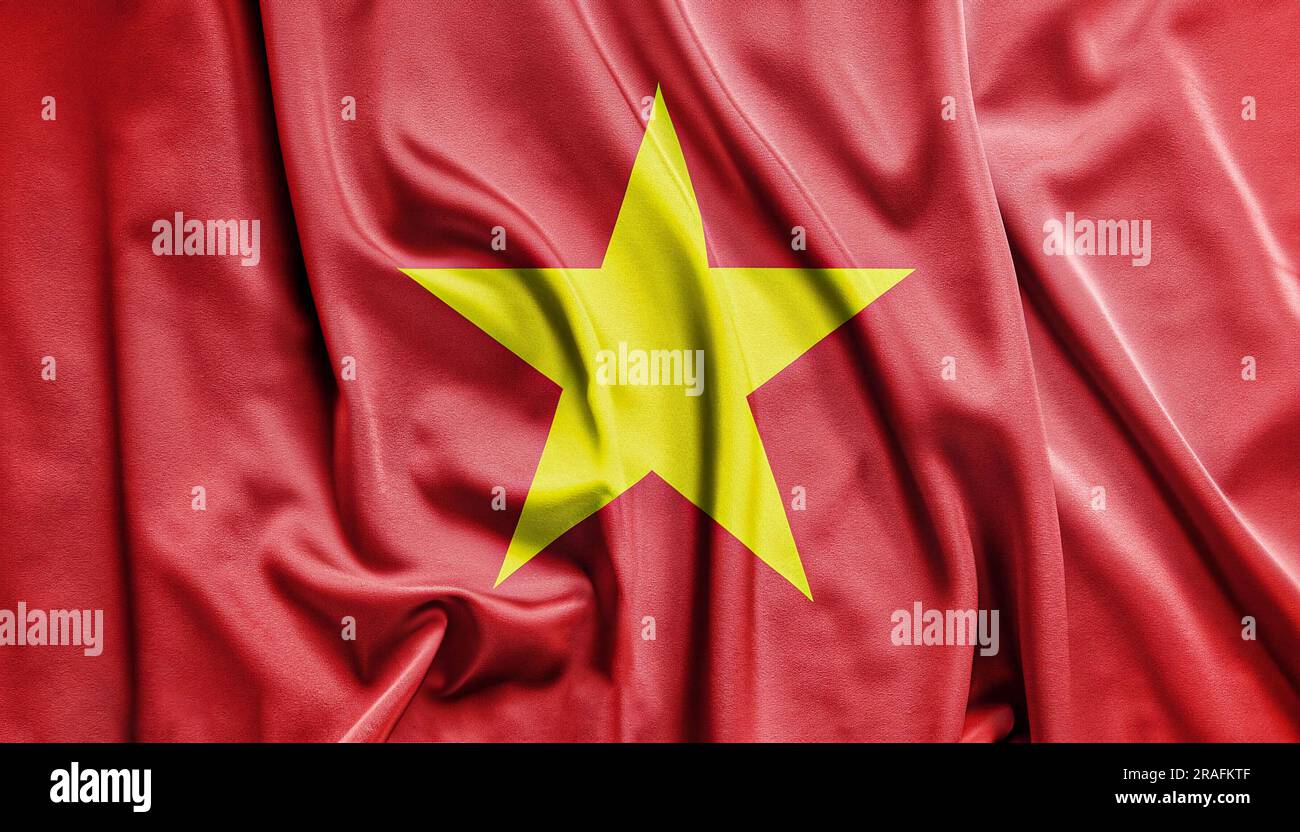 Flag of Vietnam with texture Stock Photo - Alamy