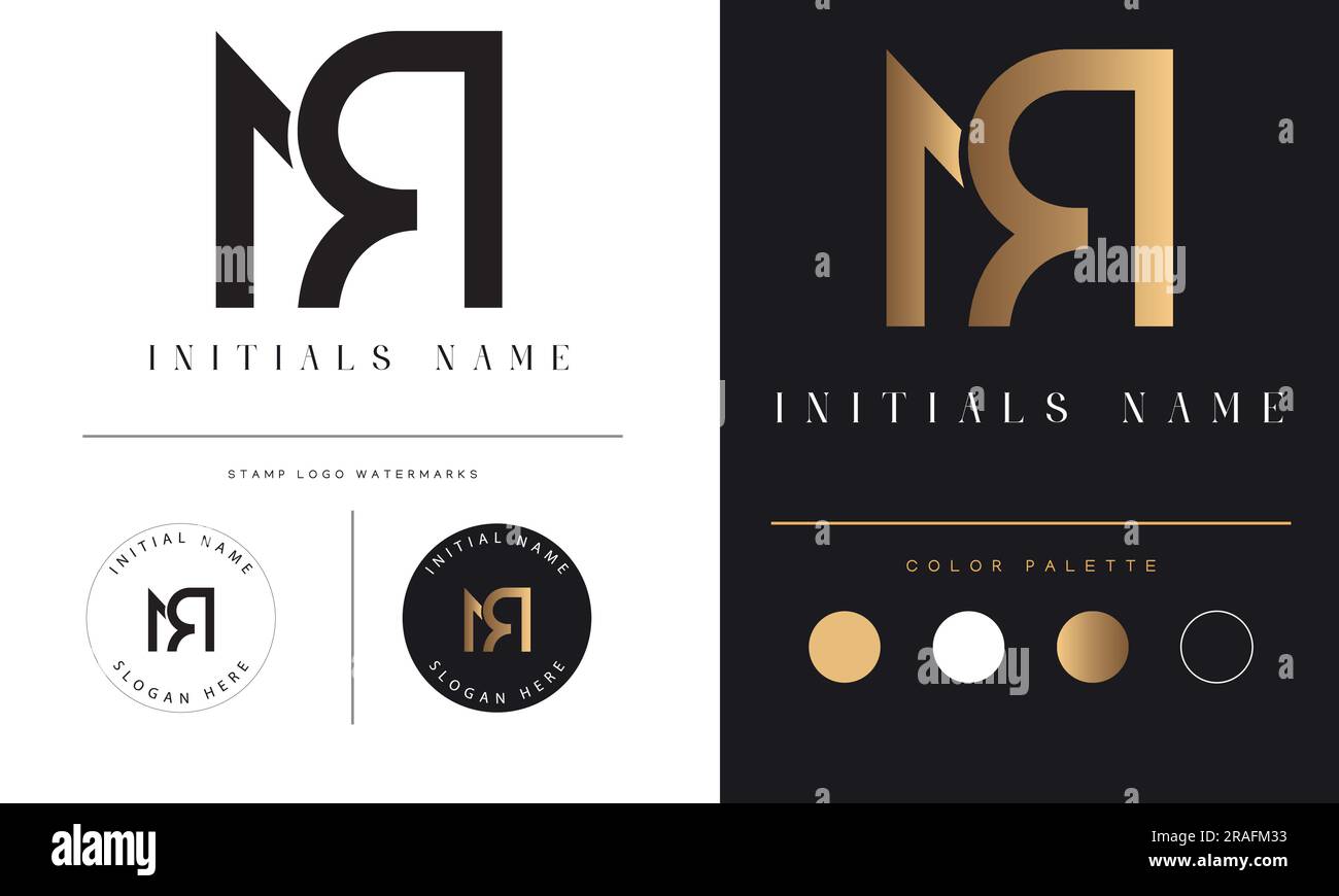 Modern Streetwear MR or RM Initial Monogram Text Letter Logo Design ...