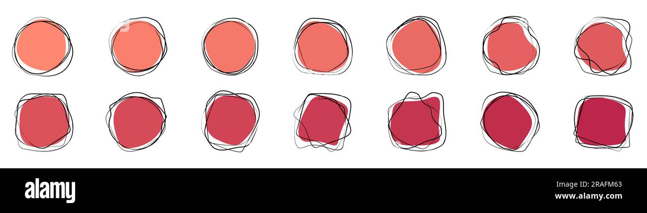 Organic amoeba isolated on white background. A set of graphic elements ...