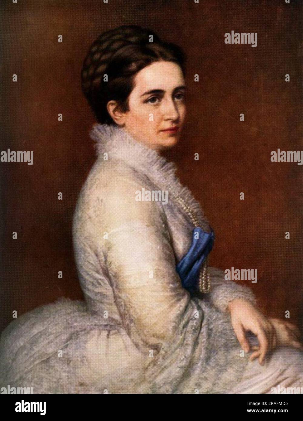Portrait of Mrs. István Bittó 1874 by Miklos Barabas Stock Photo - Alamy