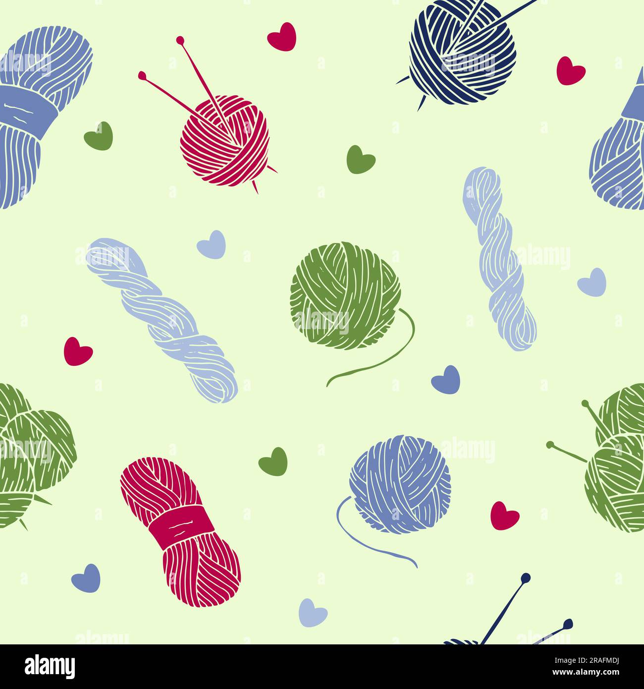 Ball light green yarn Stock Vector Images - Alamy