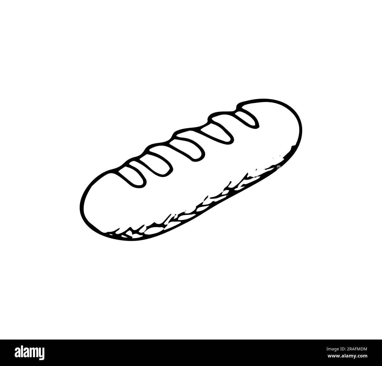 Hand-drawn Bread. Hand-drawn bakery element. Isolated vector ...