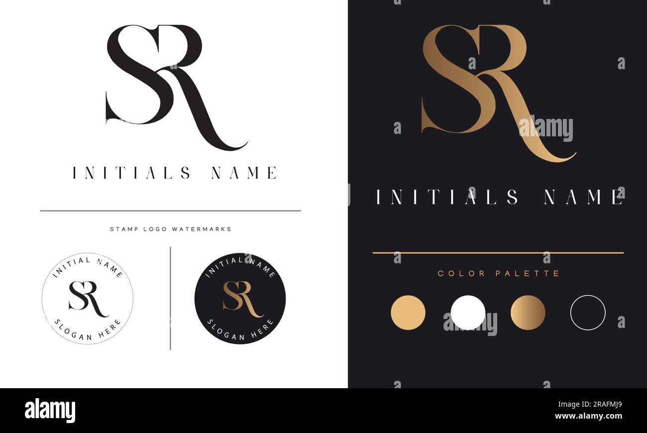 Sr logo design hi-res stock photography and images - Alamy