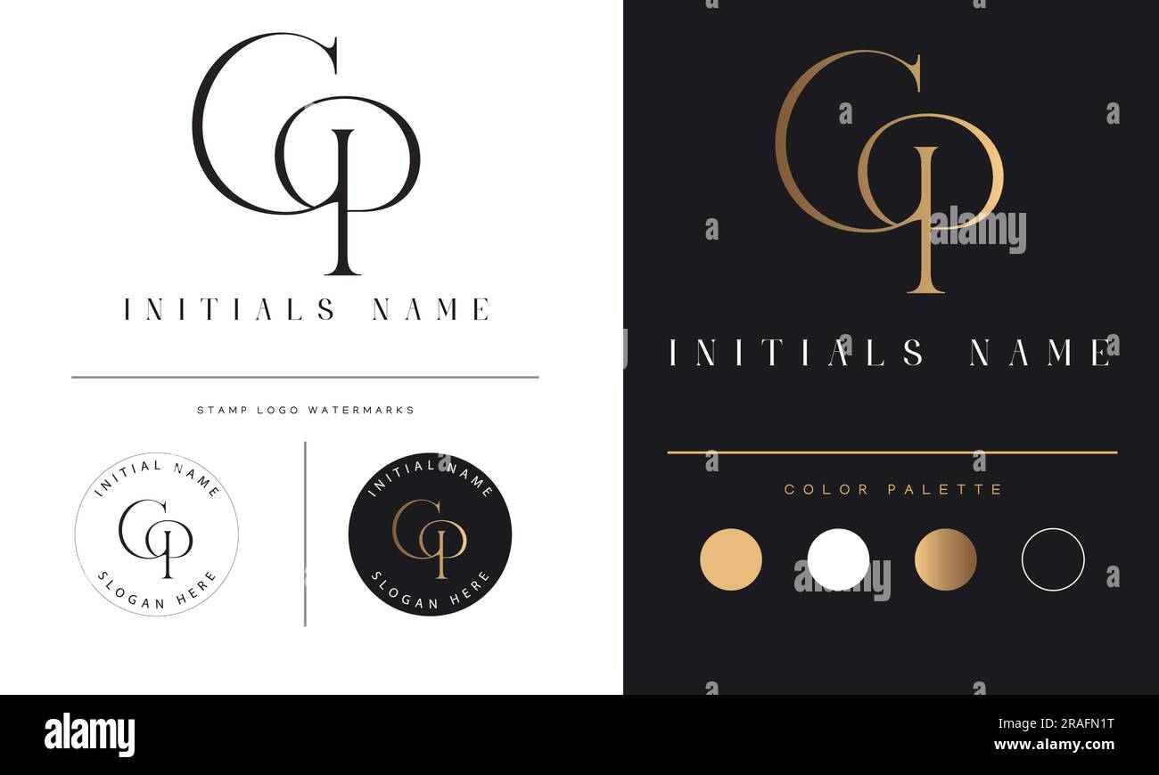 Letter c p logo Stock Vector Images - Alamy