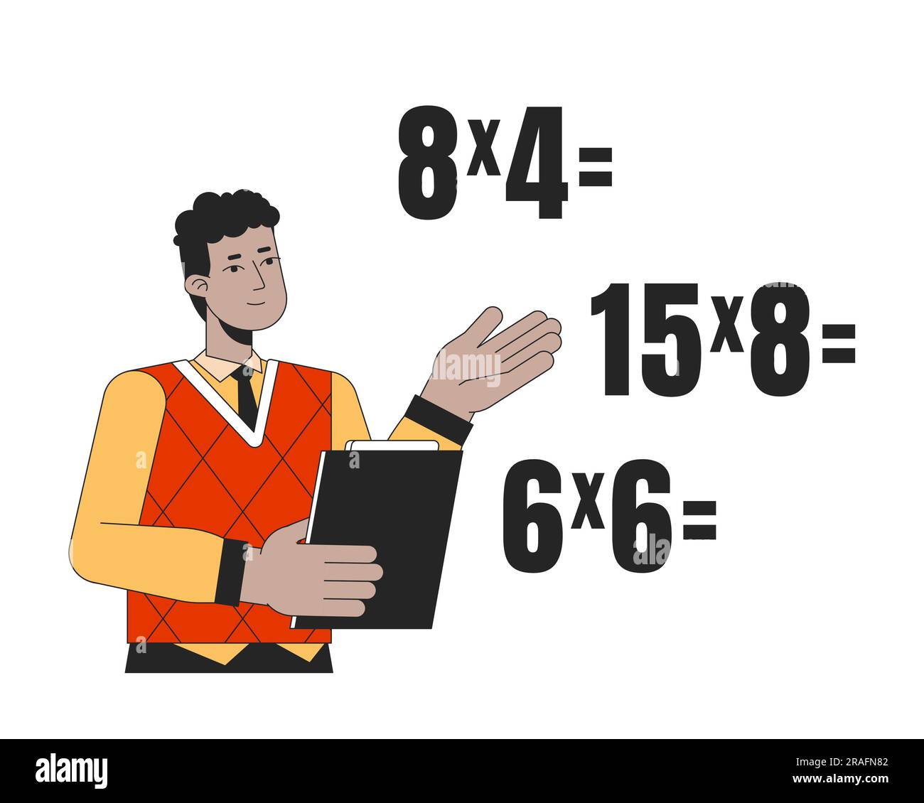 African american teacher teaching Stock Vector Images - Alamy