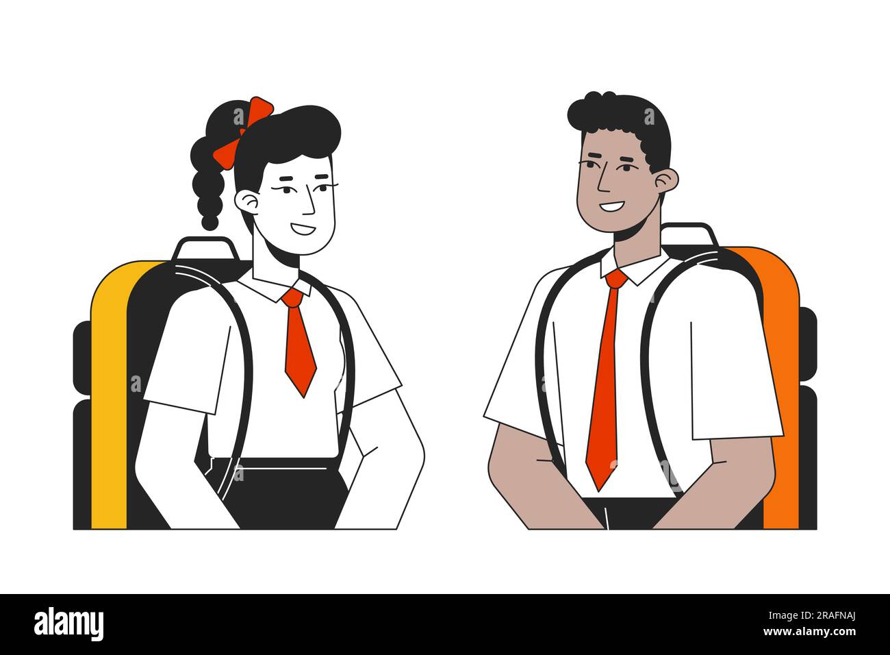 Two people talking college Stock Vector Images - Alamy