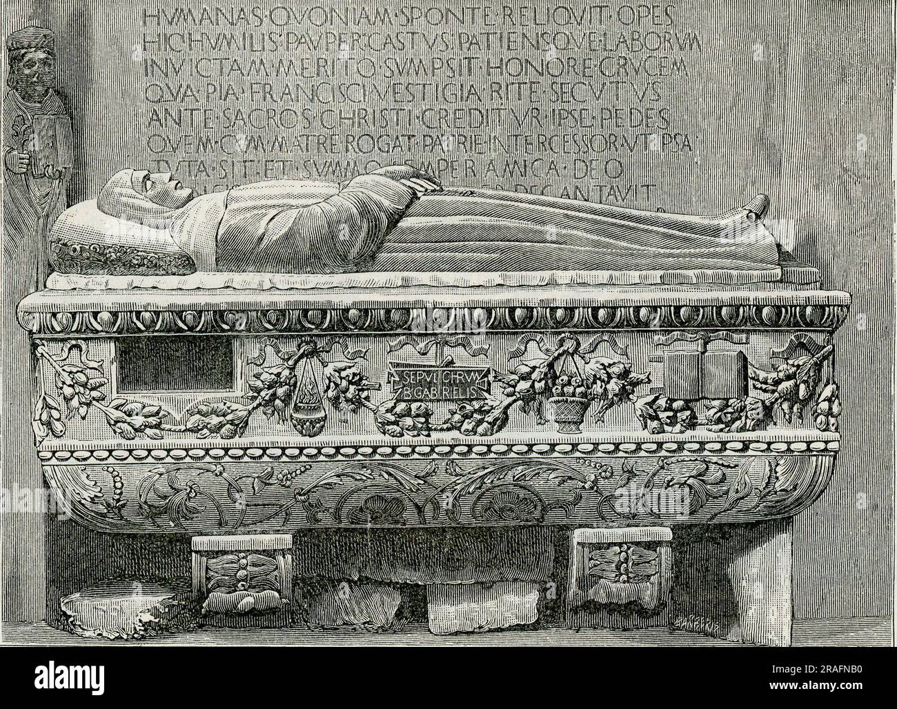 Tomba Del Beato Gabriele Ferretti 1898 by Giuseppe Barberis Stock Photo ...